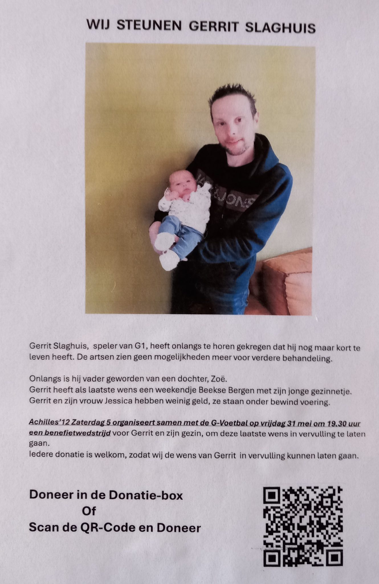 Steun gevraagd voor Gerrit Slaghuis | K.S.V. Achilles '12